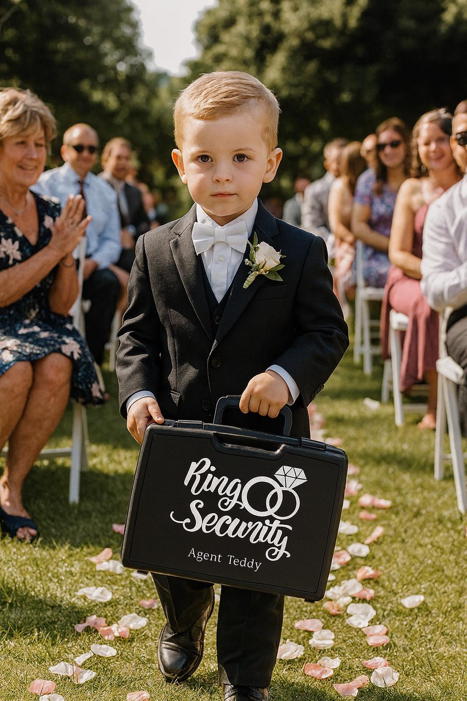 Personalised Ring Security Set | Ring Bearer Proposal Gift | Wedding ...