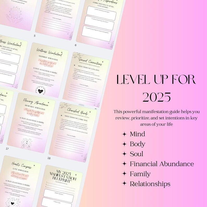 2025 Manifestation & New Years Resolution Journal Early Intentions ...