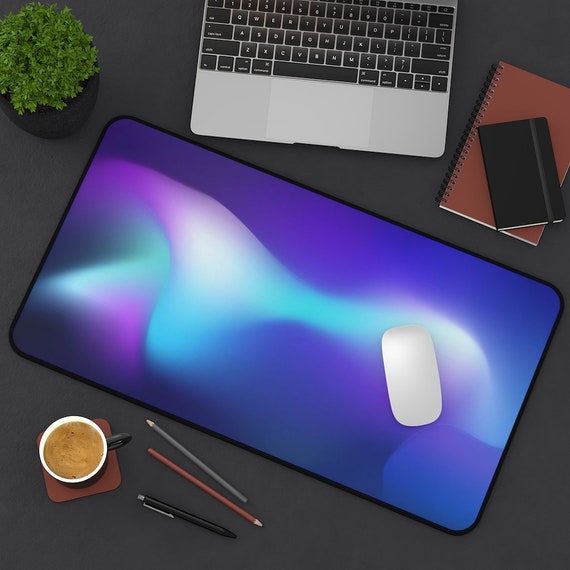 Blue Desk Mat Blue Desk Pad Cute Desk Mat Navy Blue Desk | Etsy