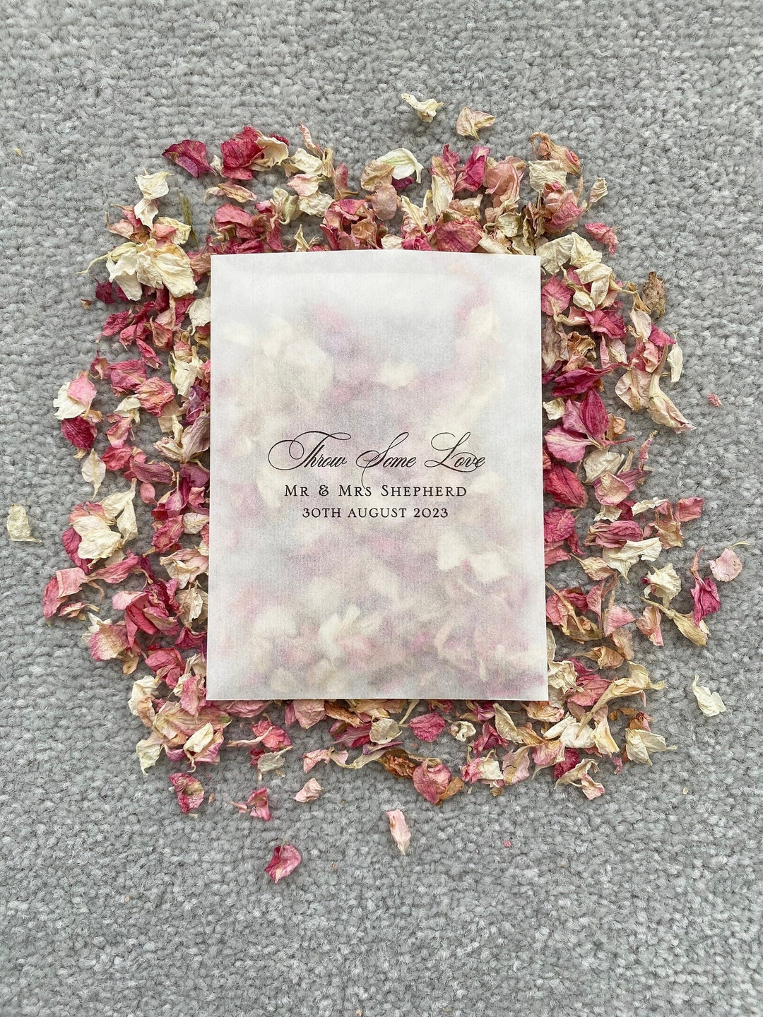 Personalised Biodegradable Confetti Bags Confetti Packets Wedding ...