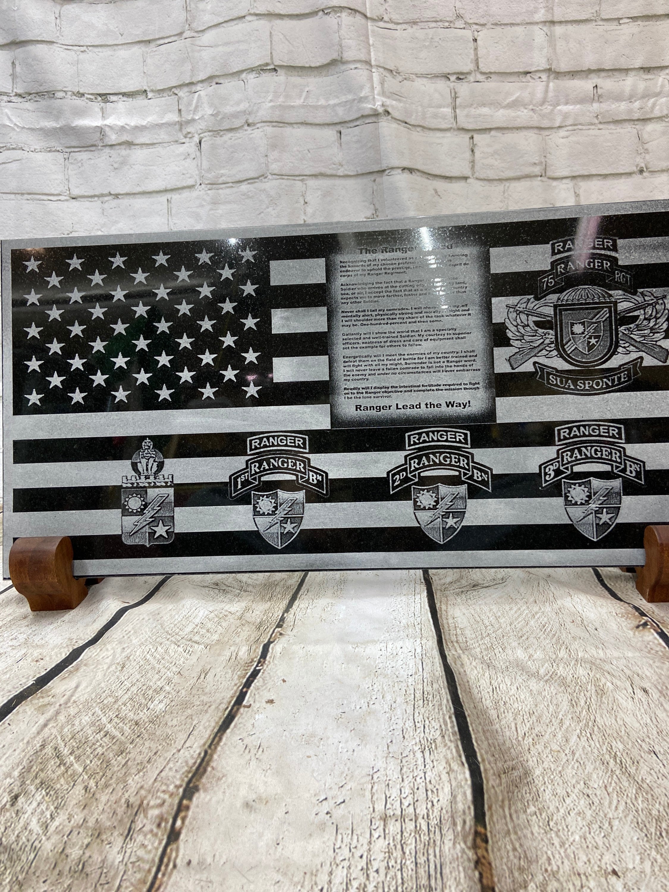 75th Ranger Regiment and Ranger Creed US Flag - Etsy