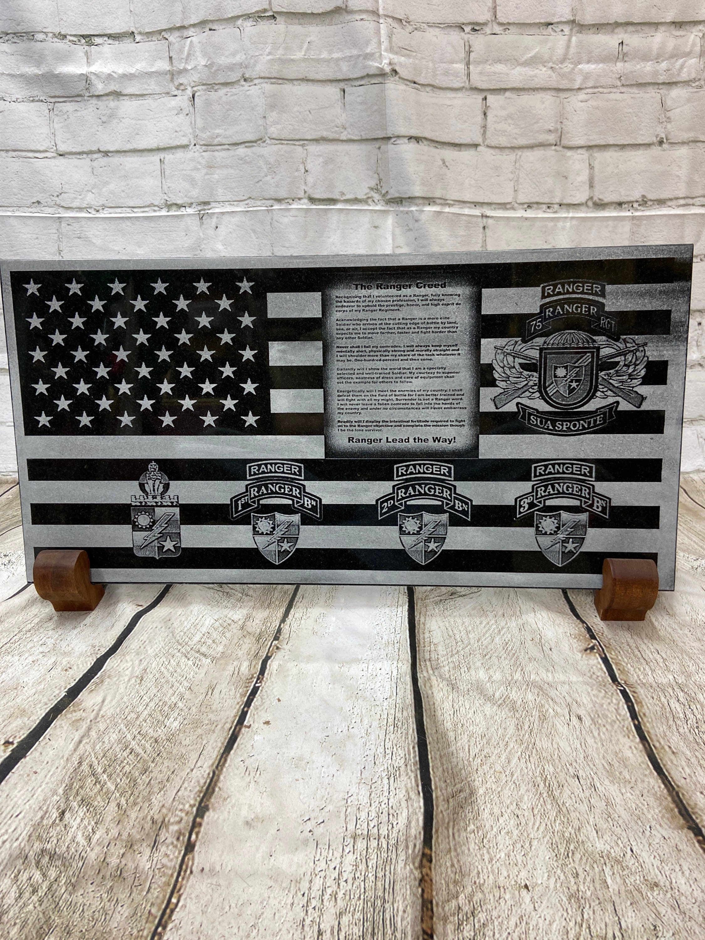 75th Ranger Regiment and Ranger Creed US Flag - Etsy