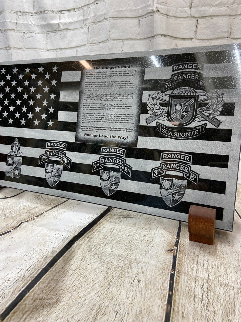 75th Ranger Regiment and Ranger Creed US Flag - Etsy