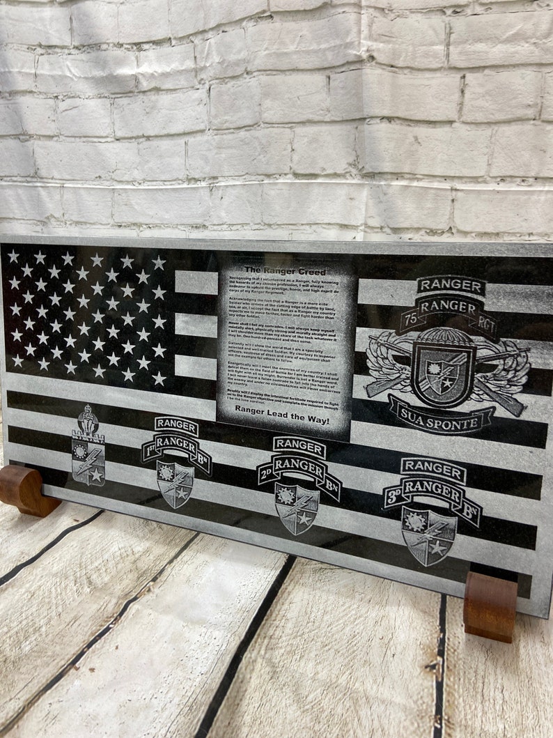 75th Ranger Regiment and Ranger Creed US Flag - Etsy