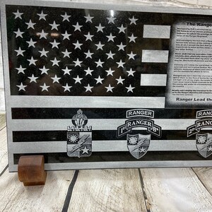 75th Ranger Regiment and Ranger Creed US Flag - Etsy