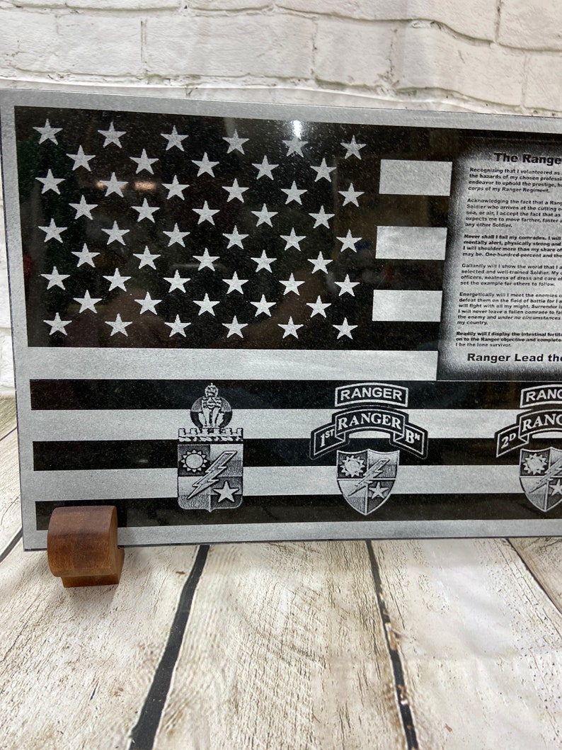 75th Ranger Regiment and Ranger Creed US Flag - Etsy