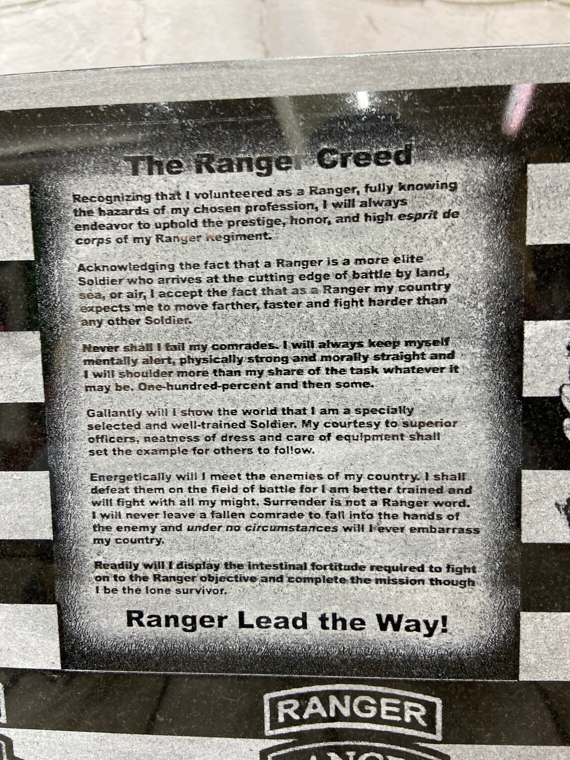 75th Ranger Regiment and Ranger Creed US Flag - Etsy