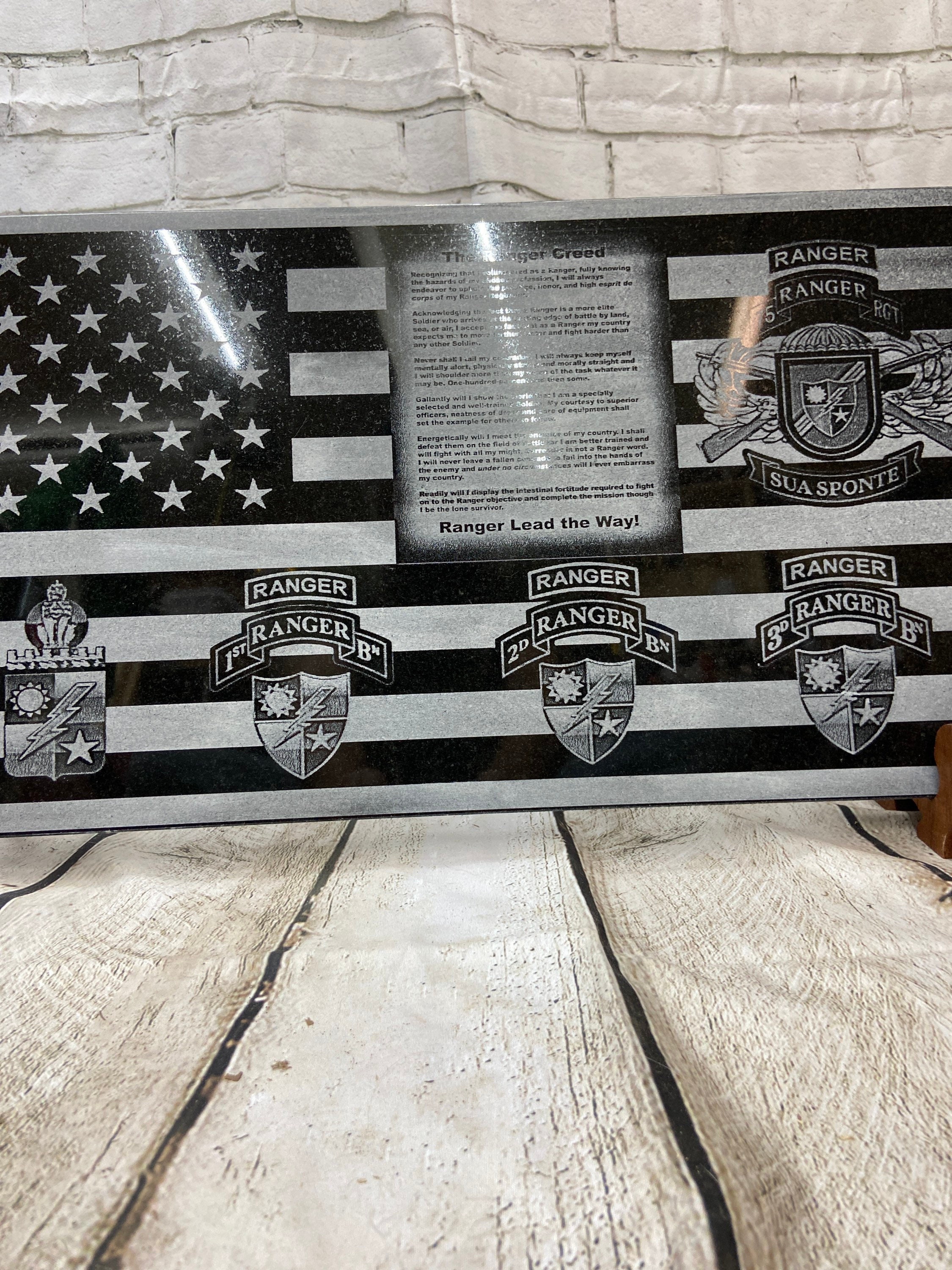 75th Ranger Regiment and Ranger Creed US Flag - Etsy