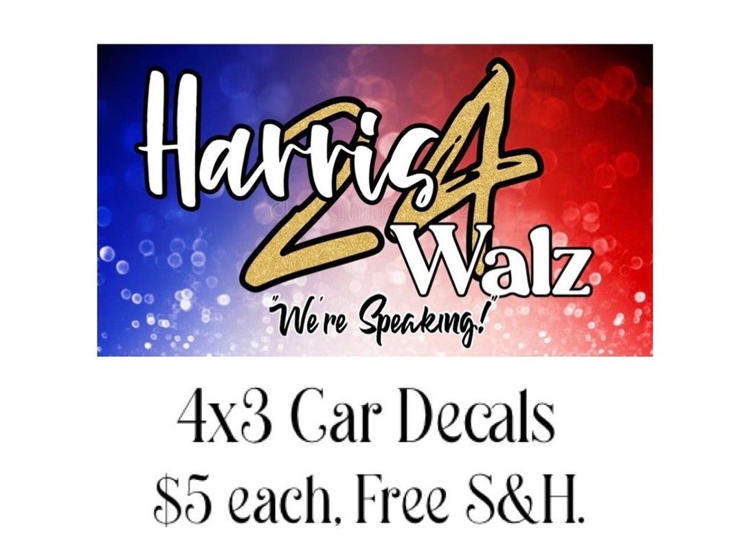 Harris/walz Car Decal - Etsy