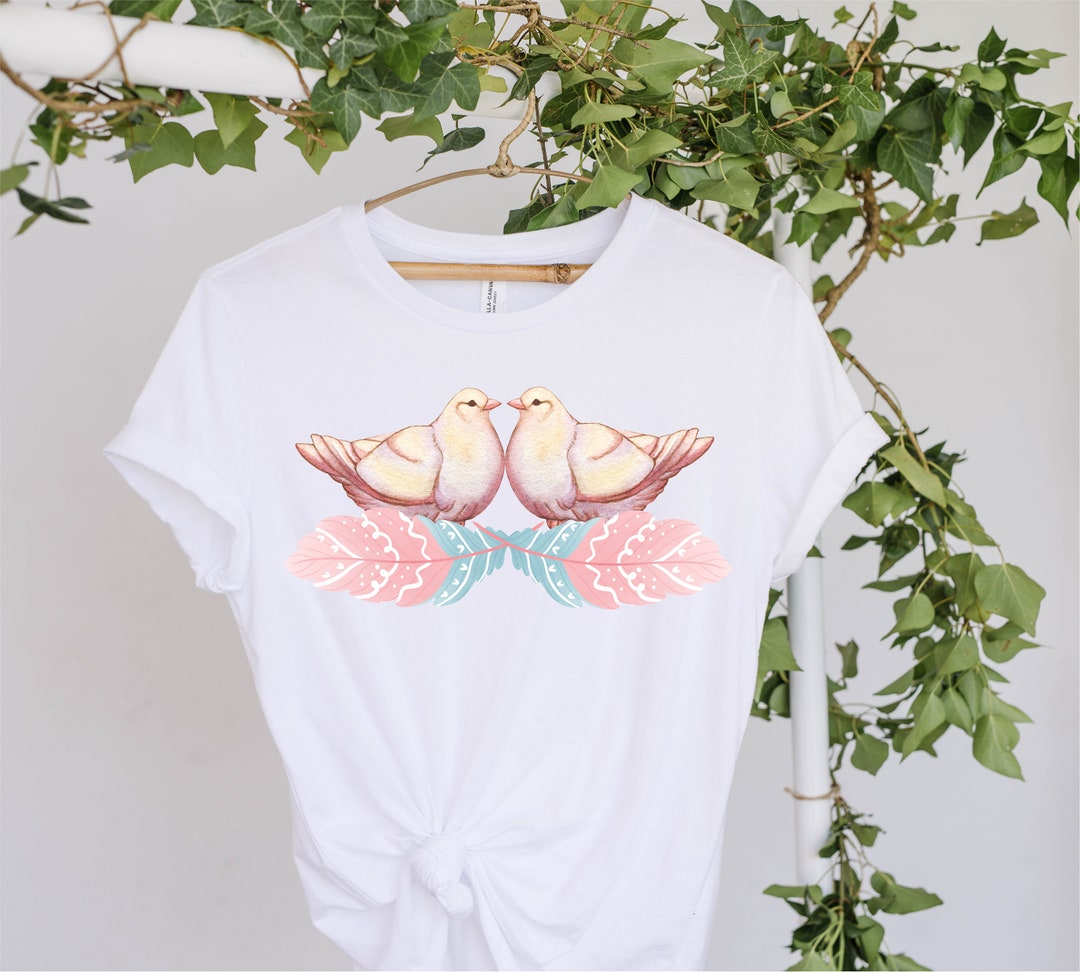 Love Doves Tshirt Boho Love Doves Tshirt Love Collection - Etsy