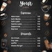 Coffee Shop Menu (10 Designs) ZERO WASTE PDF Digital Download ...