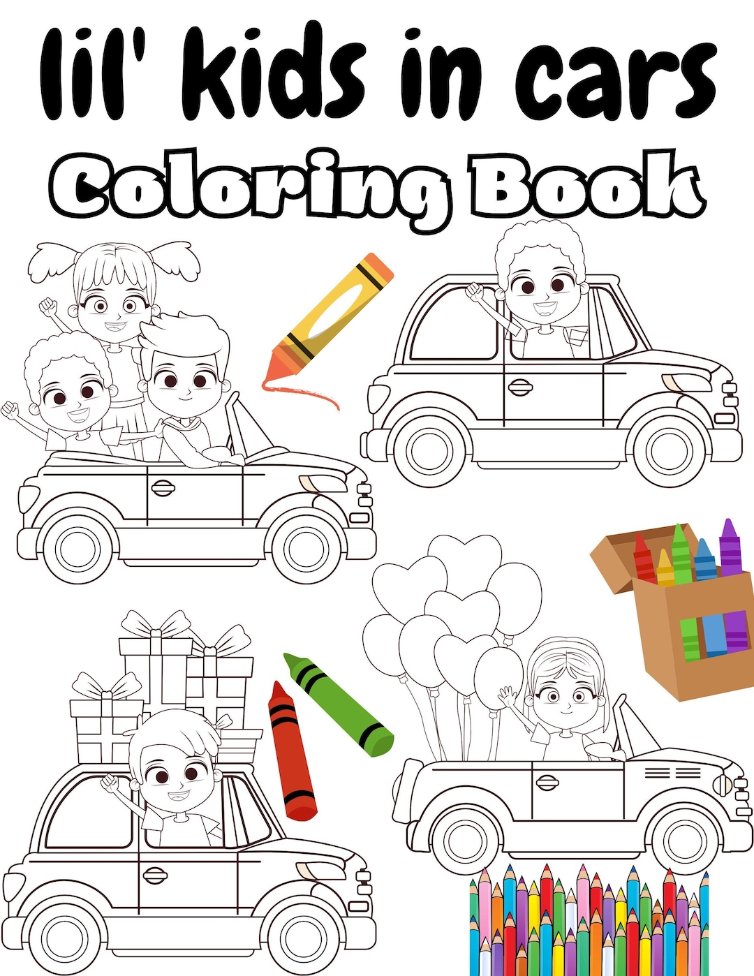 Kids and Cars Multicultural Educational Back to School Friends Easy ...