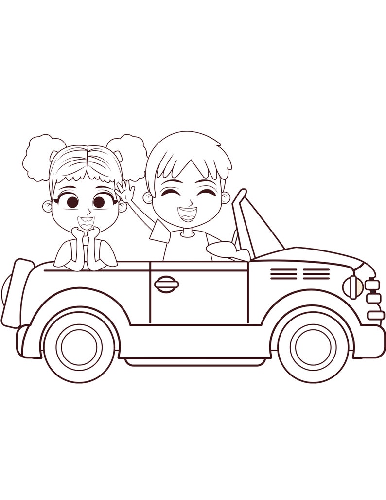 Kids and Cars Multicultural Educational Back to School Friends Easy ...