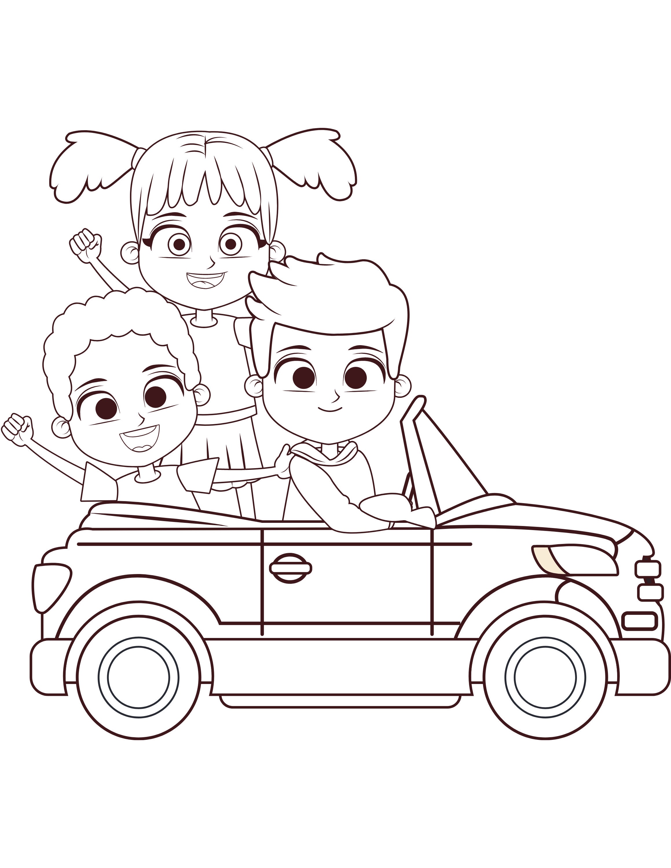 Kids and Cars Multicultural Educational Back to School Friends Easy ...