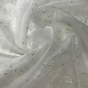 Embroidered Organza Fabric - Etsy