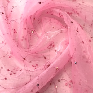 Embroidered Organza Fabric - Etsy