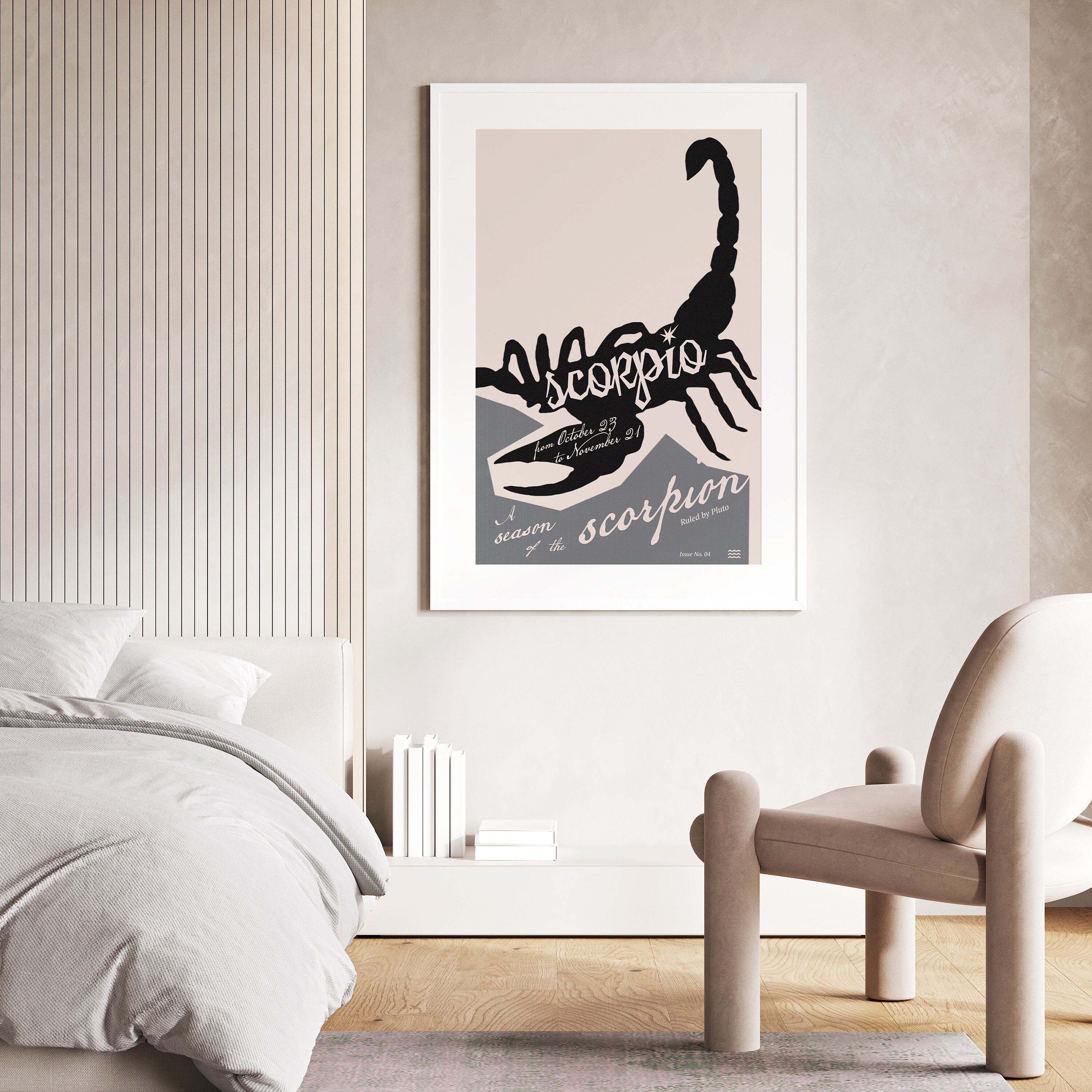 Scorpio Retro MCM Pop Art Digital Poster, Download Trendy Zodiac ...