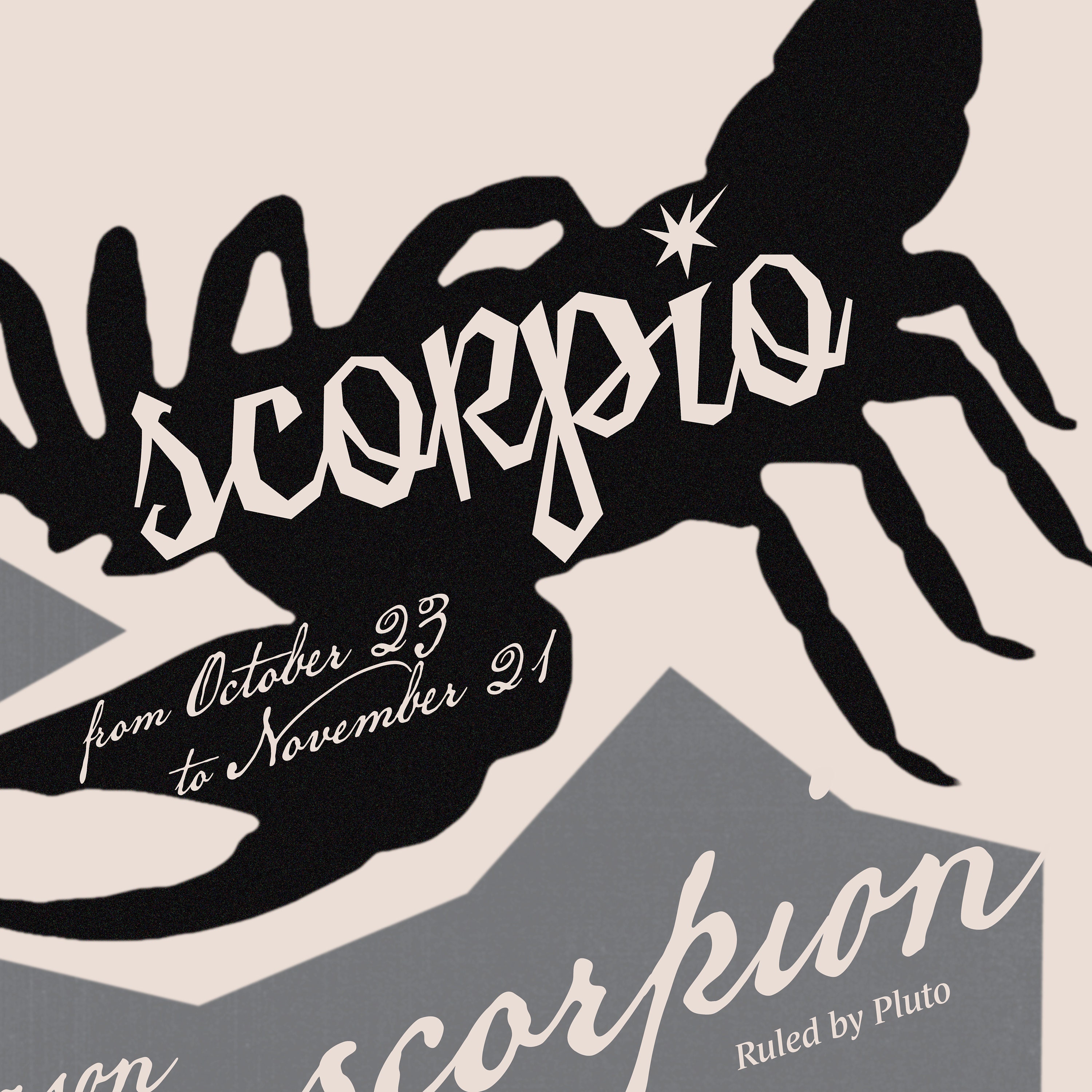 Scorpio Retro MCM Pop Art Digital Poster, Download Trendy Zodiac ...