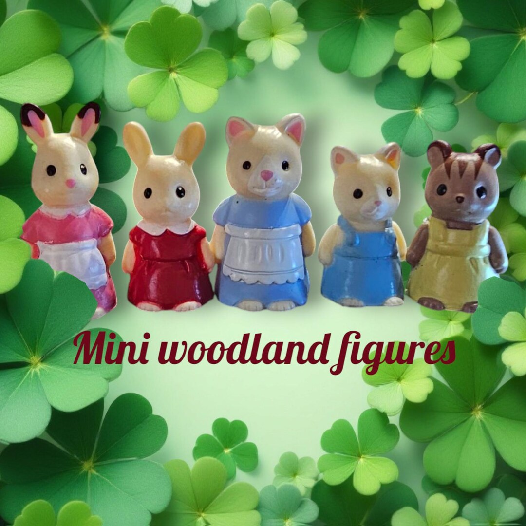 Critter Family Mini Figures, Characters, Tiny Toys, Painted or ...