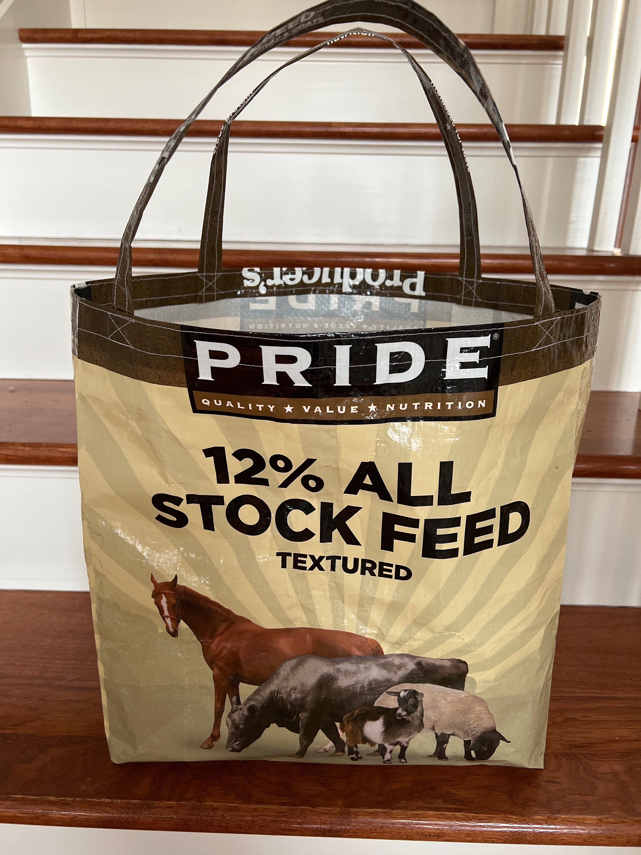 Upcycled Feed Bag Tote - Etsy