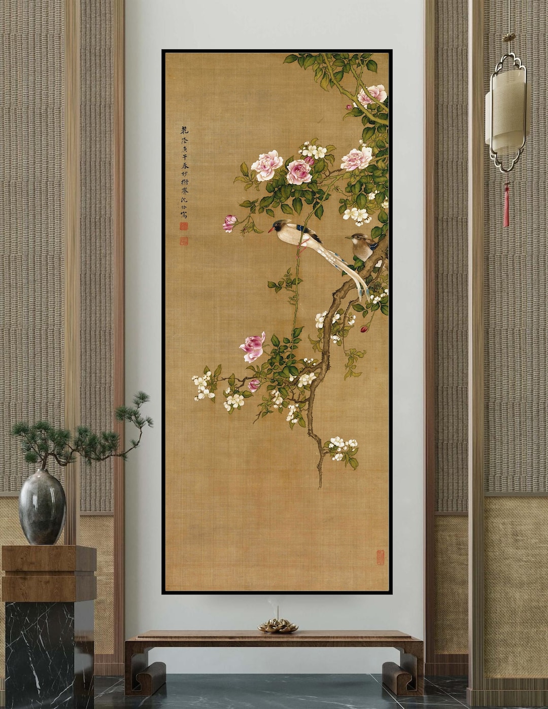 Antique Chinese Painting, "flowers and Birds" by Shen Quan (1682 - 1760 ...