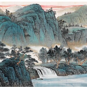 Large Scale Chinese Painting by Wu Guang, Giclee Print, Landscape ...