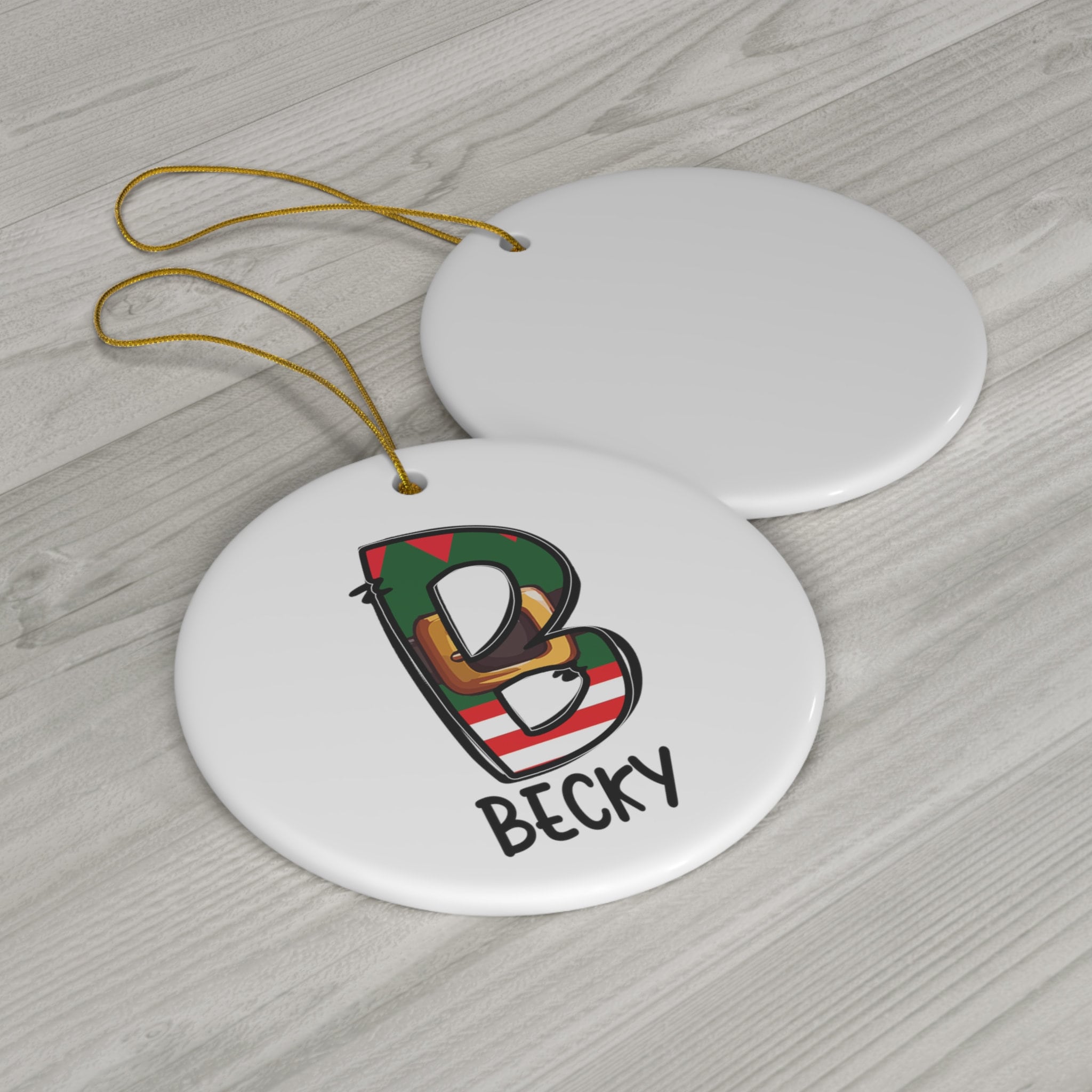 Custom Letter B Ornament Letter B Custom ELF Ornament - Etsy