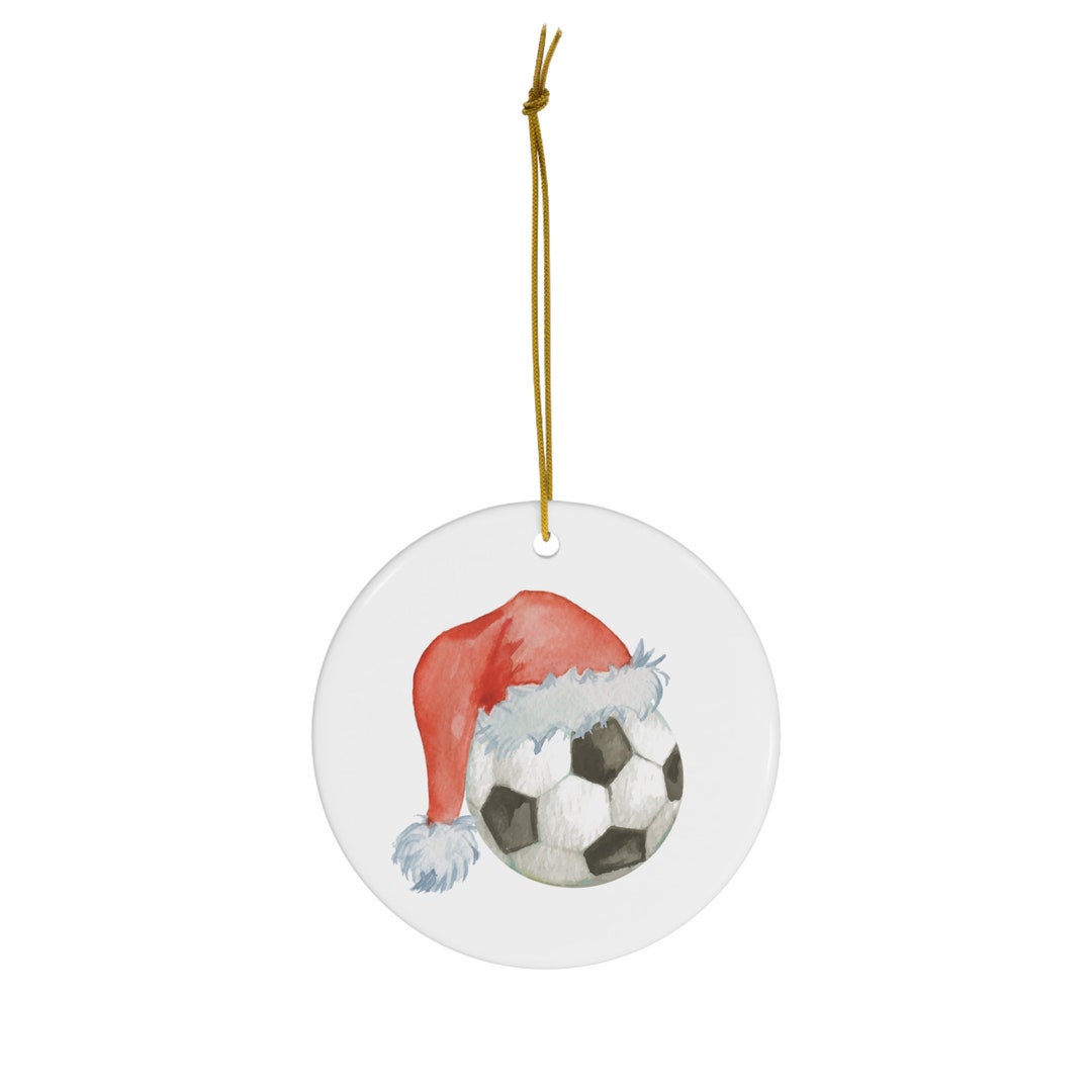 SOCCER BALL ORNAMENT, Soccer Ball Christmas Ornament, Soccer Ceramic ...
