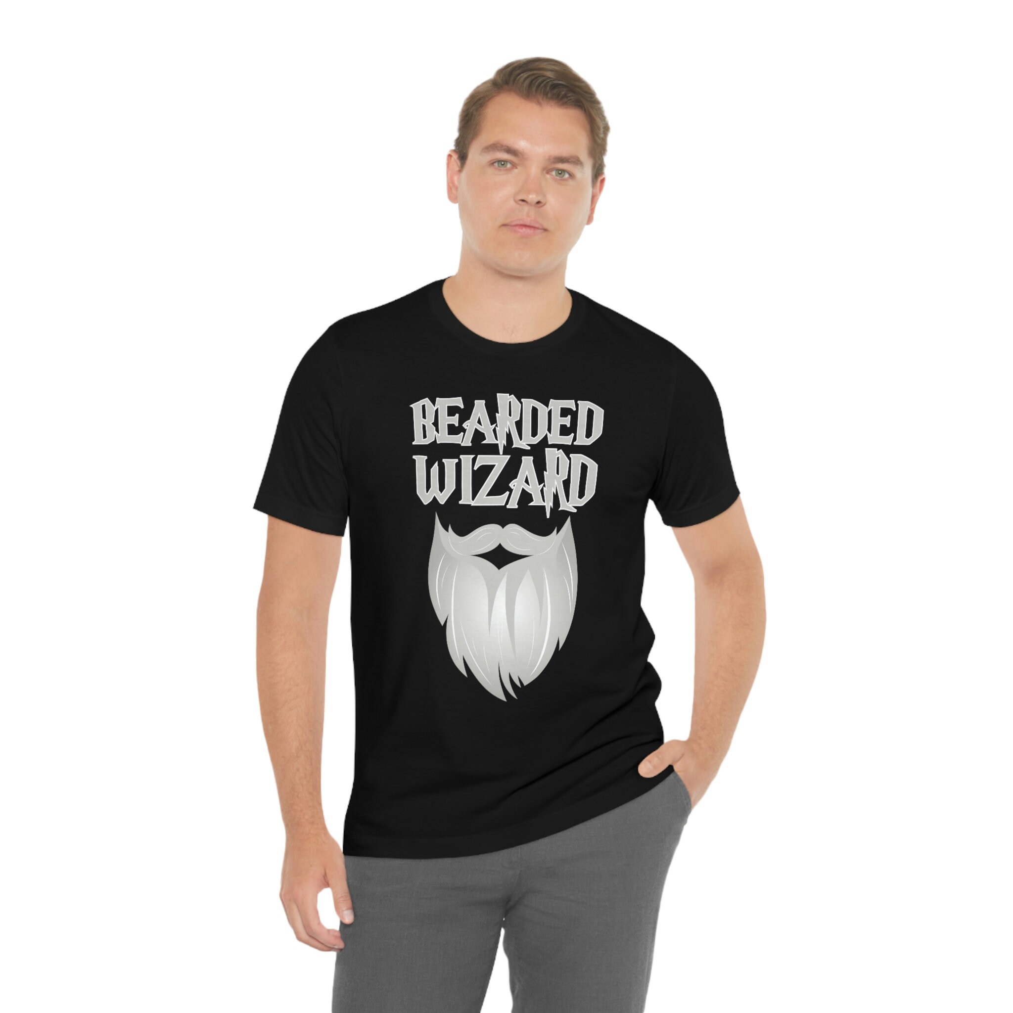 Bearded Wizard, Funny Beard Shirt for Dad, Bearded Tshirt for Husband ...
