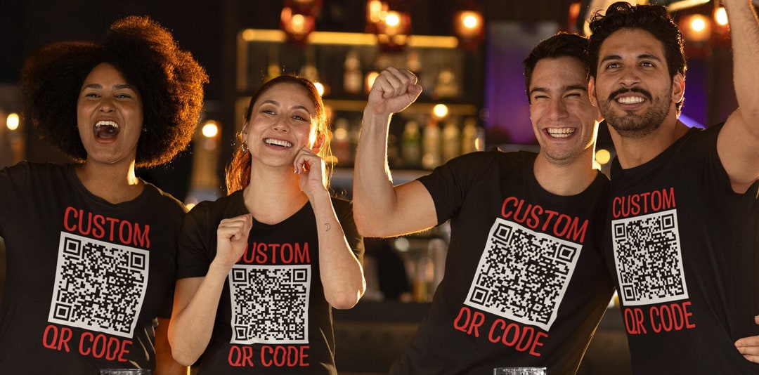 CUSTOM QR Code Shirt, Qr Code Tshirt, Persoanlized Qr Code Shirt ...