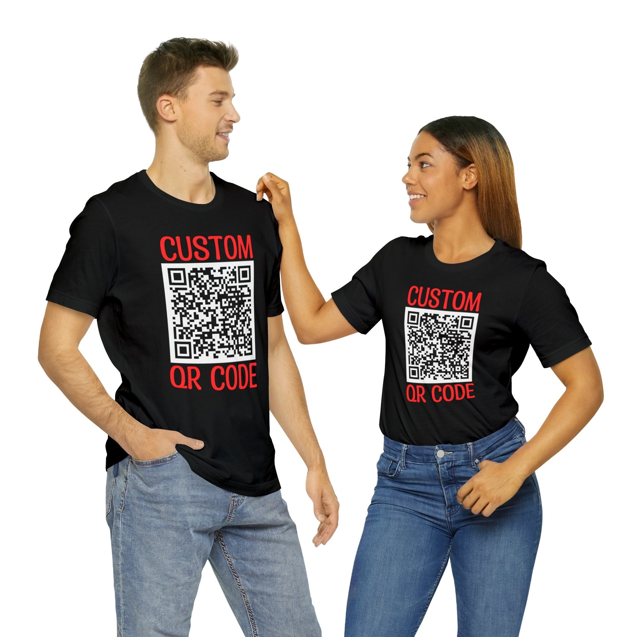 CUSTOM QR Code Shirt, Qr Code Tshirt, Persoanlized Qr Code Shirt ...