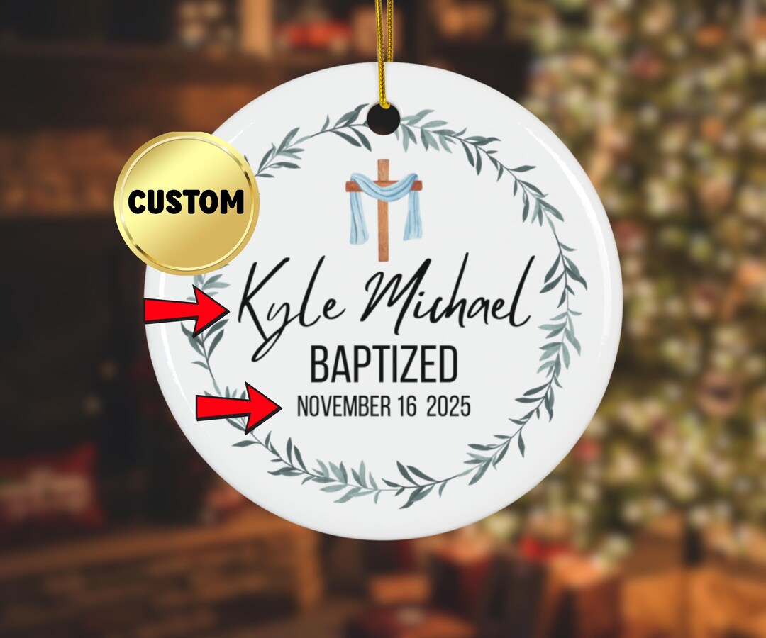 Boy Godson Gift Custom Baptized Keepsake for Parents Religious Gift of ...
