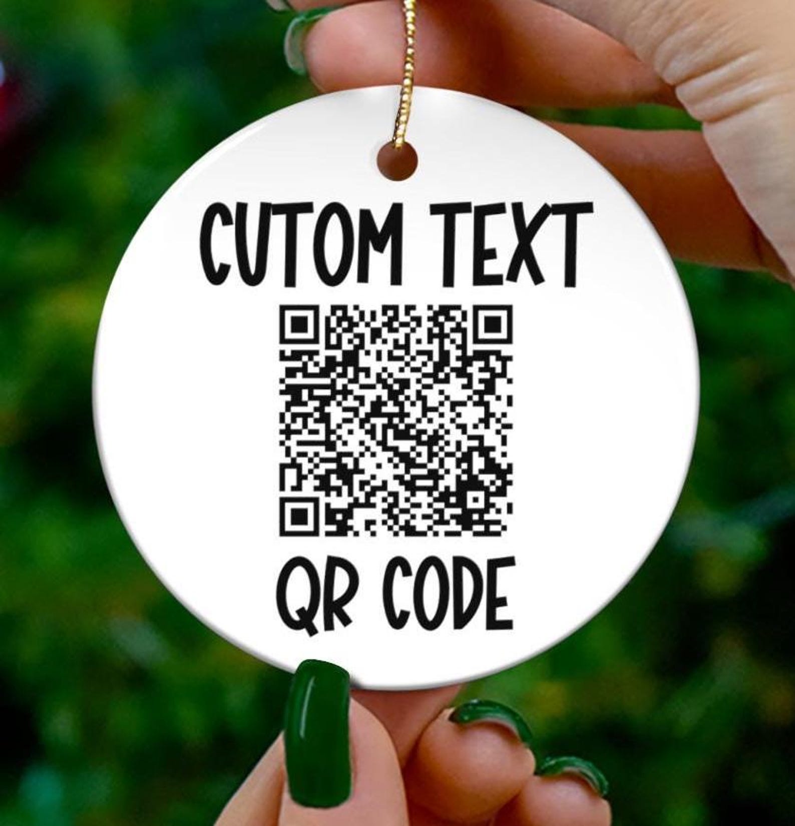 CUSTOM QR Code Ornament, Qr Code Ornament, Personlized Qr Code Ornament ...