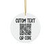 CUSTOM QR Code Ornament, Qr Code Ornament, Personlized Qr Code Ornament ...