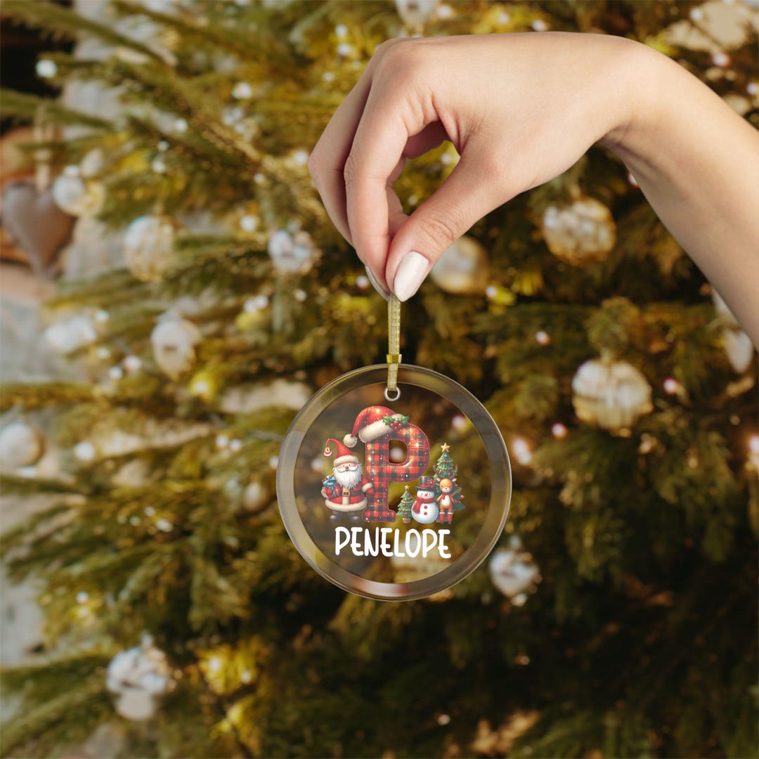 Letter Ornament, Custom Letter P Ornament, CUSTOM CHRISTMAS ORNAMENT ...