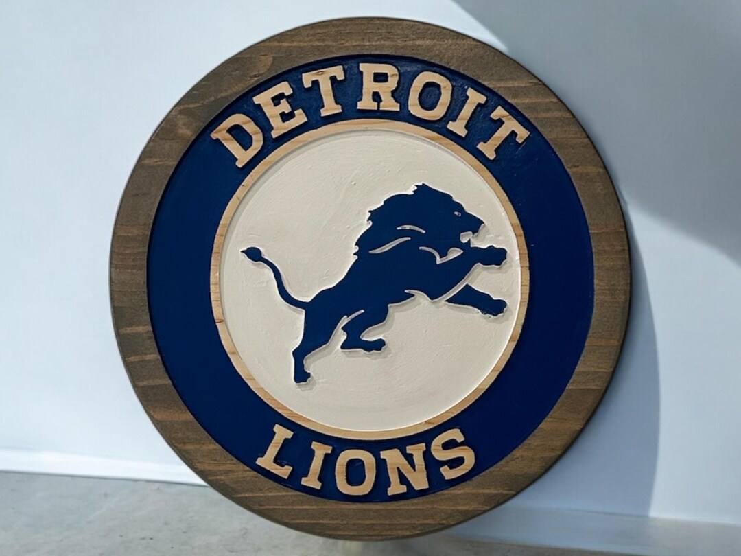 Detroit Lions Wood Carved Signs - Etsy