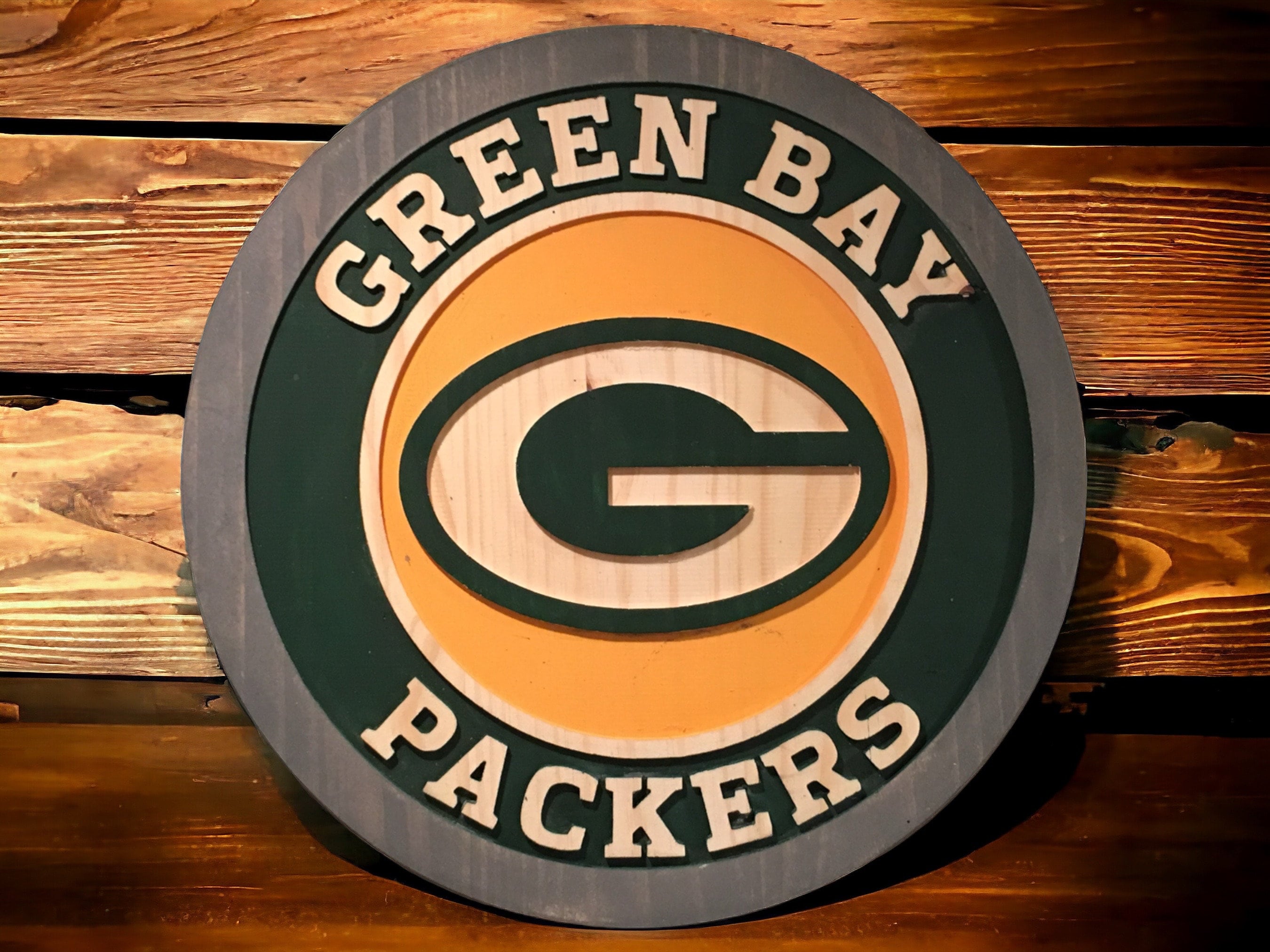 Green Bay Packers Wood Carved Signs. Free Shipping. - Etsy