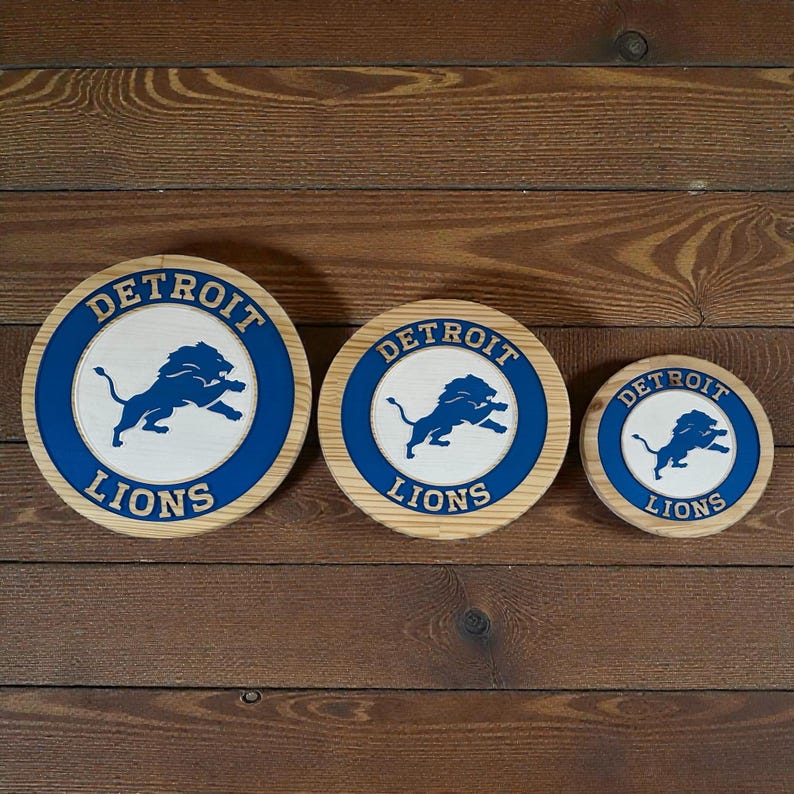 Detroit Lions Wood Carved Signs - Etsy