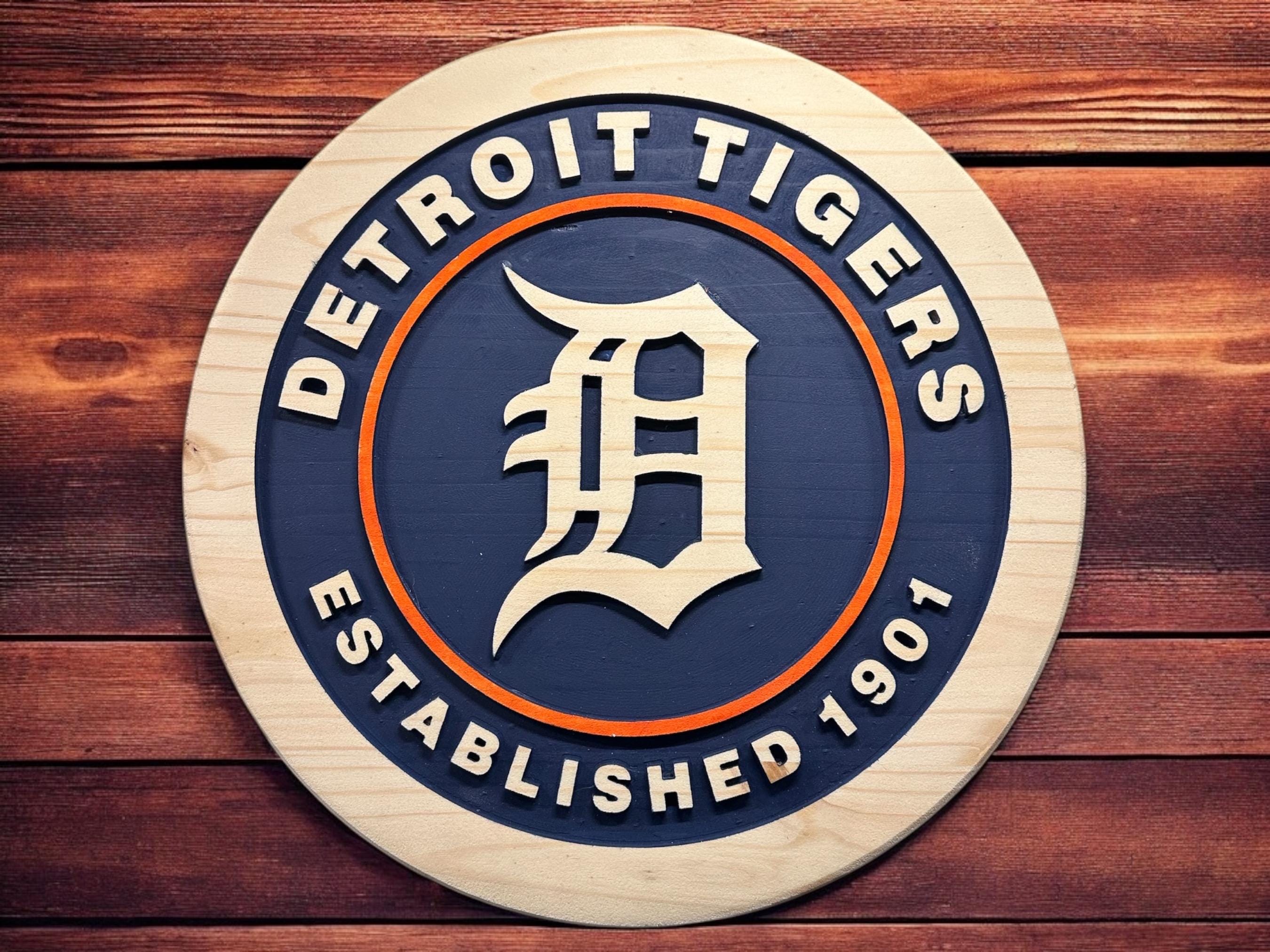 Handmade Detroit Tigers Wooden Sign: Baseball Fan Home Decor - Etsy
