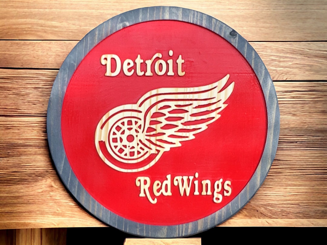Handmade Detroit Red Wings Wood Carved Sign - Etsy