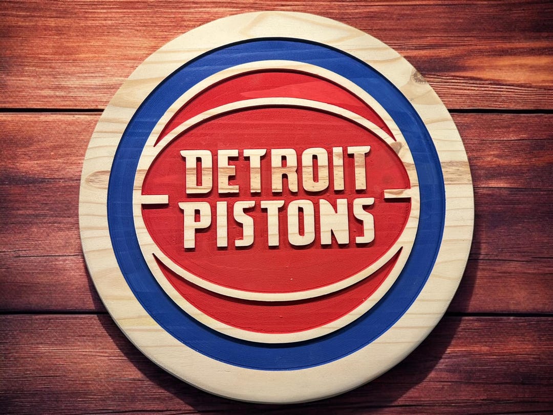 Pistons Basketball Wood Carved Signs - Etsy