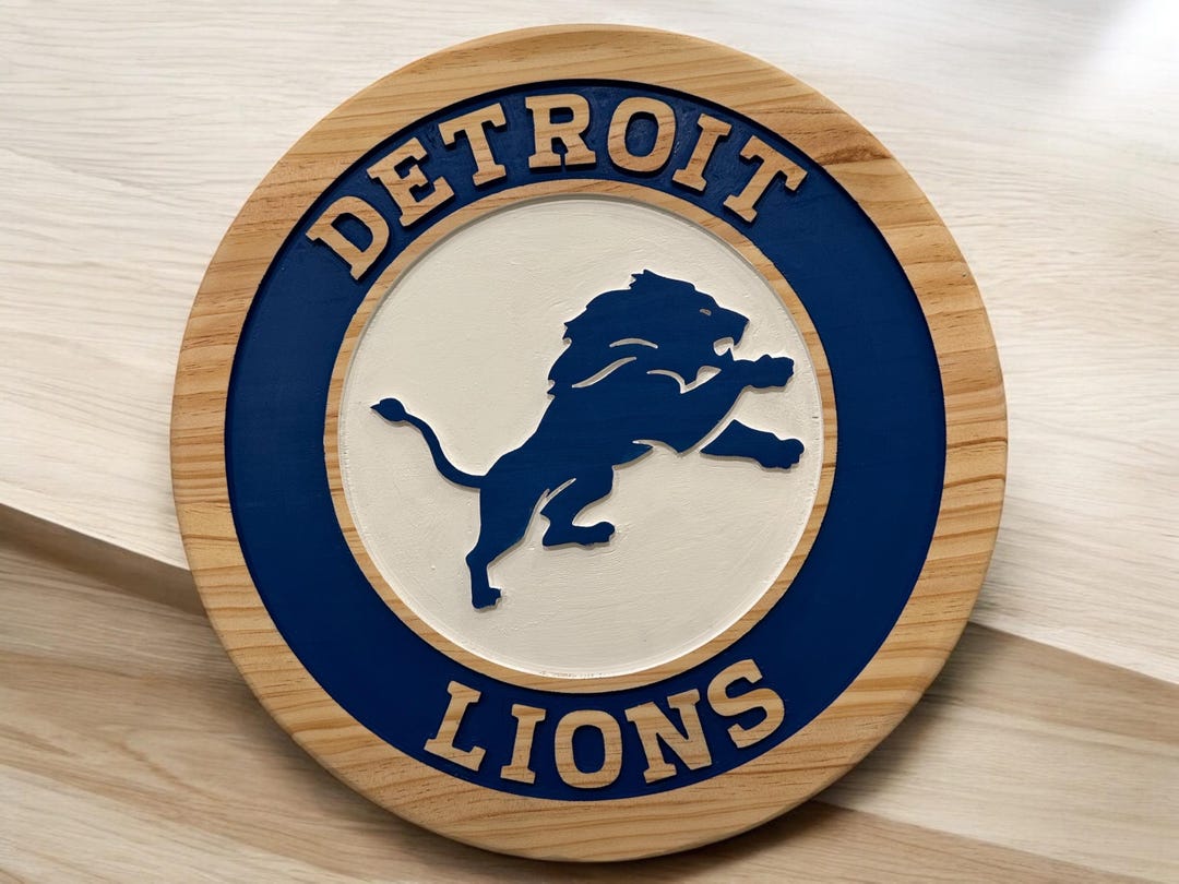 Detroit Lions Wood Carved Signs - Etsy