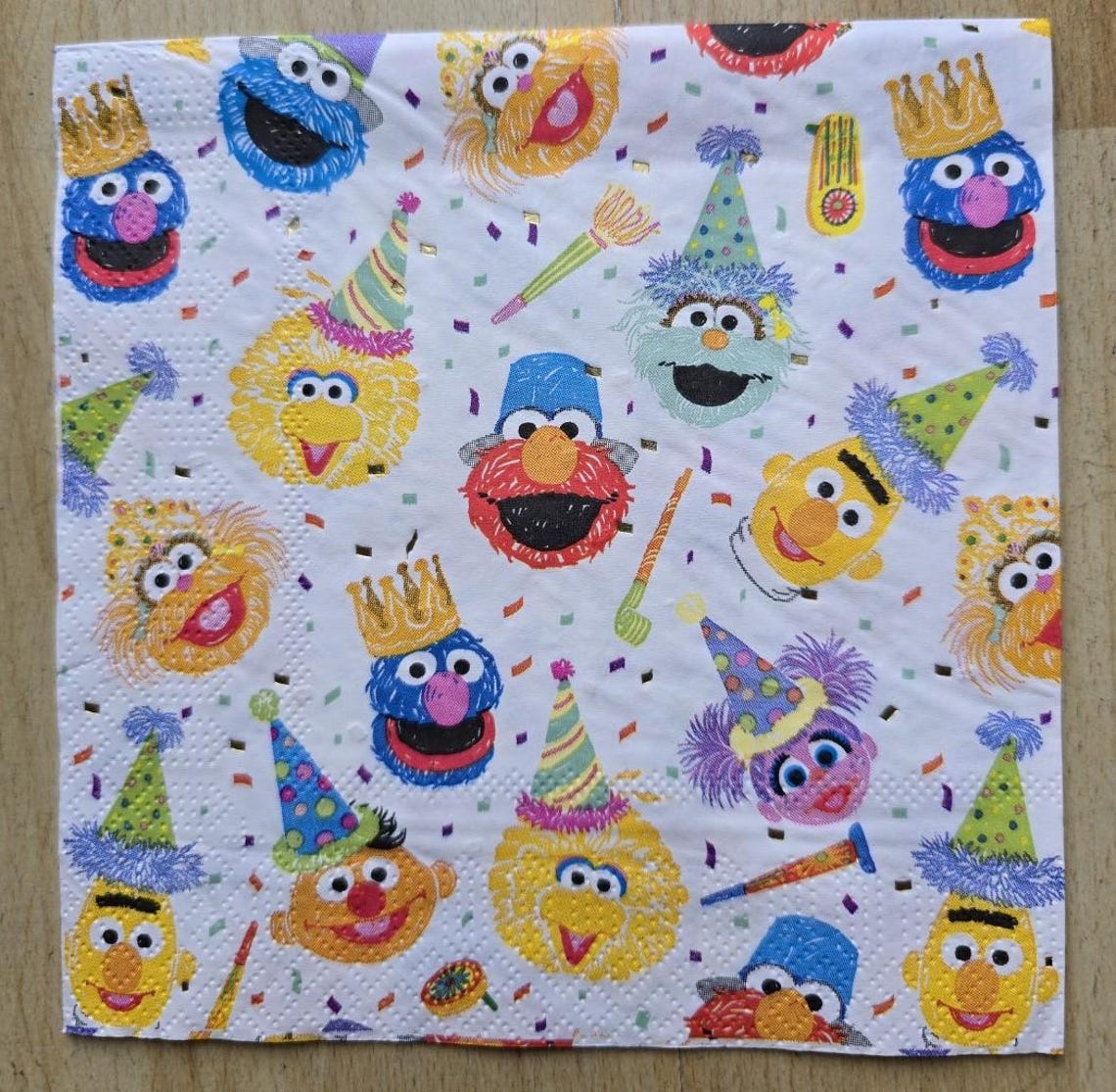 2 - 6 1/2" X 6 1/2", Birthday Party , Decoupage Napkins, Paper Napkins ...