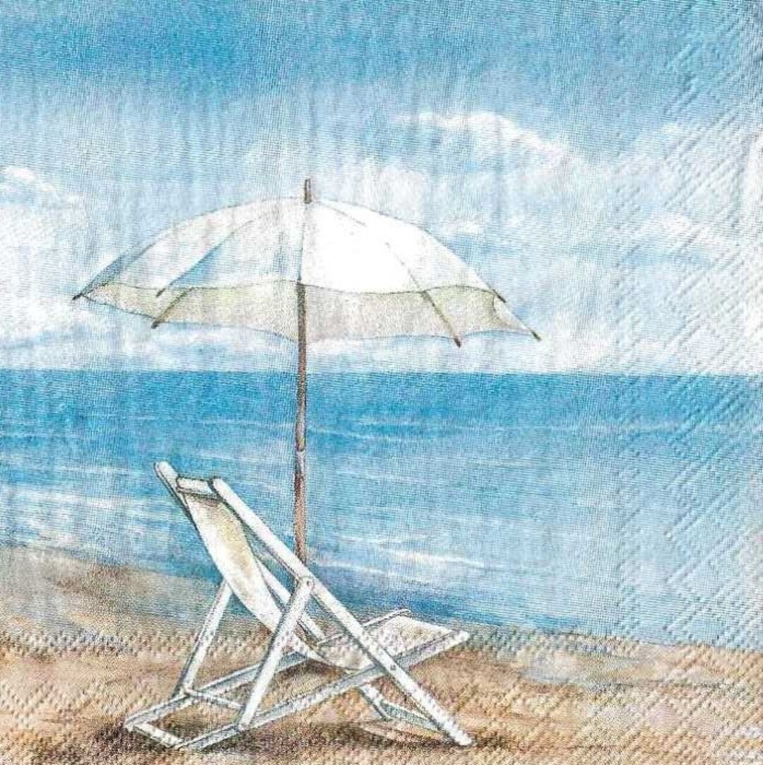 2 - 5"x 5", Beach Life, Decoupage Napkins, Paper Napkins for Decoupage ...