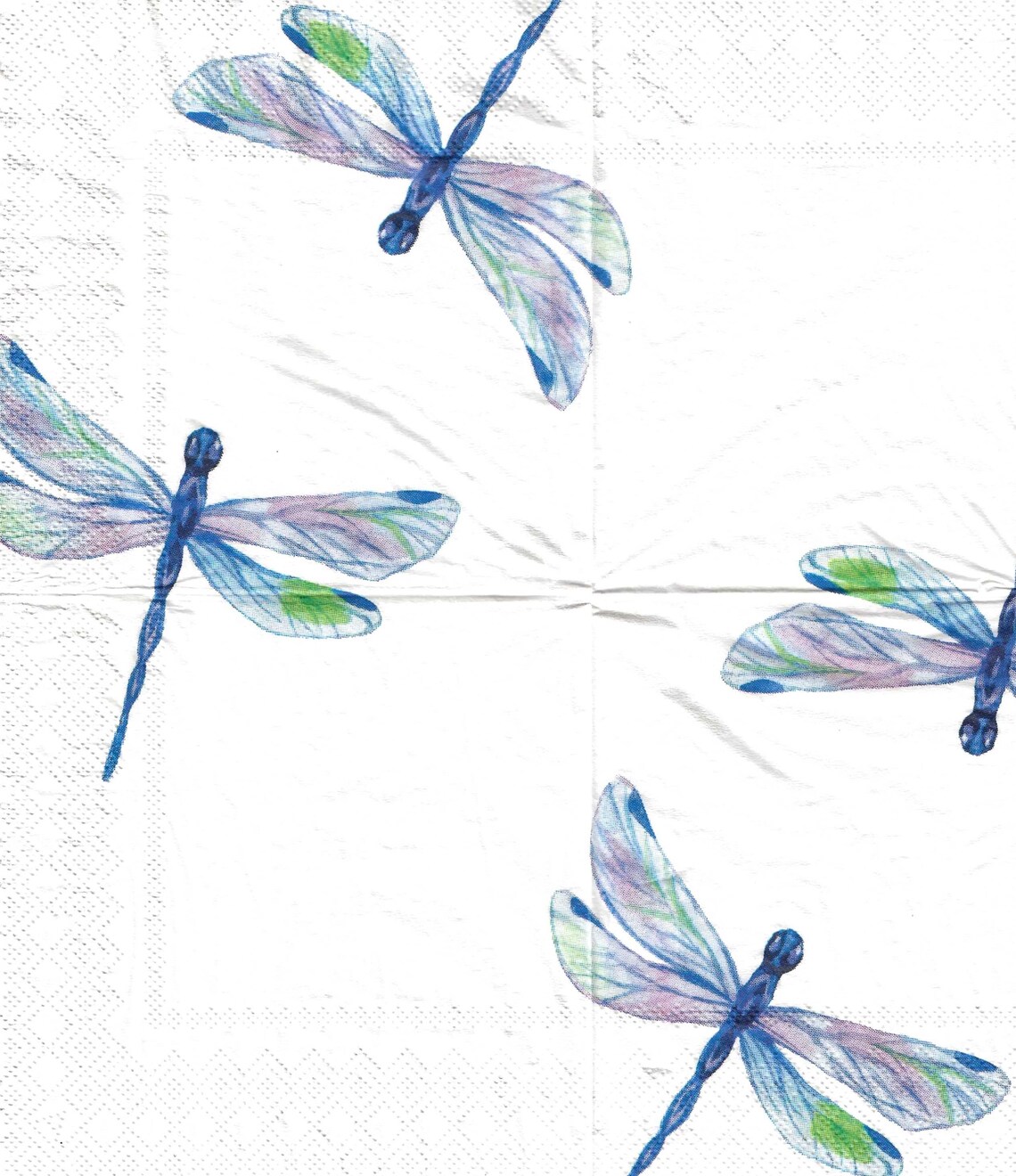 2 - 5"x 5", Dragonfly, Decoupage Napkins, Paper Napkins for Decoupage ...