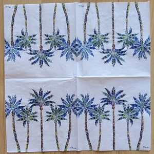 2 - 5"x5", Palm Tree , Decoupage Napkins, Paper Napkins for Decoupage ...