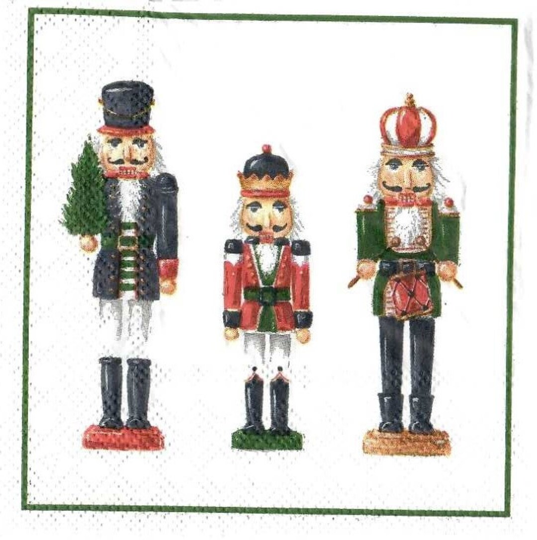 2 - 5"x 5", Nutcracker, Decoupage Napkins, Paper Napkins for Decoupage ...
