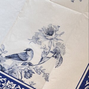 2 - 7 3/4" X 4 3/8", A Bird in Blue, Decoupage Napkins, Decoupage for ...