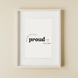 Inspirational Wall Art: 'don't Stop Until You're Proud' Motivational ...