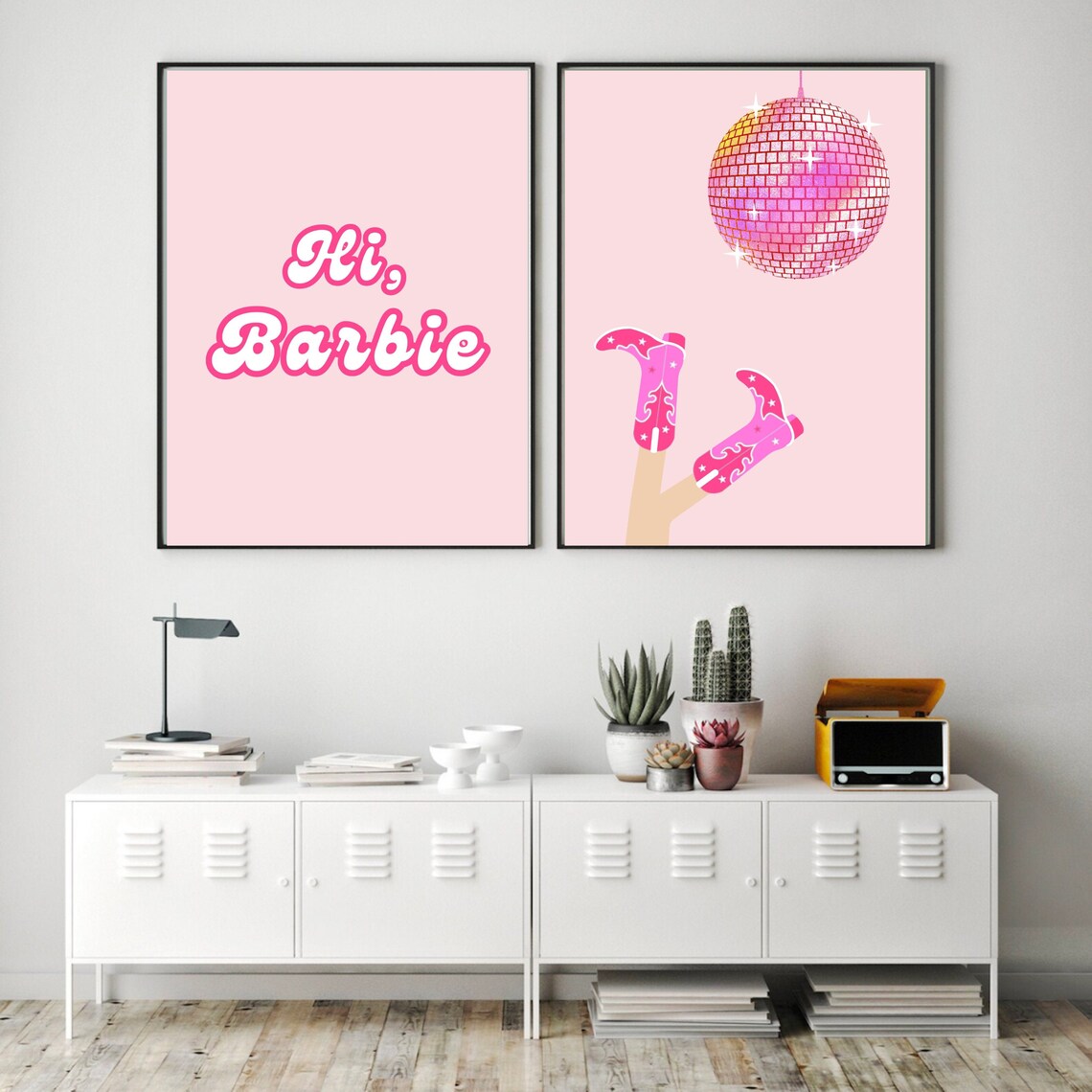 Hi Barbie Wall Art, Barbie Movie Quote Poster, Barbie Retro Style ...